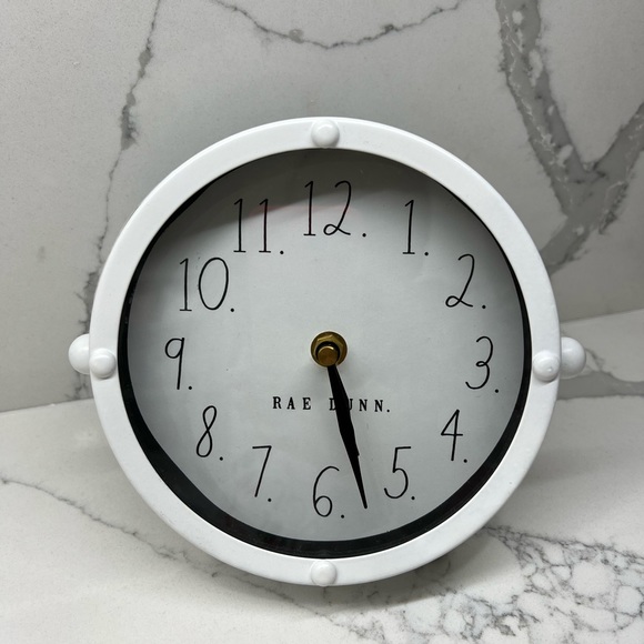 Rae Dunn | Accents | Rae Dunn Clock White Clock With Stand Tabletop ...